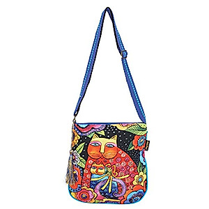Laurel Burch Cotton Crossbody -"Mother Daughter in Flowers"