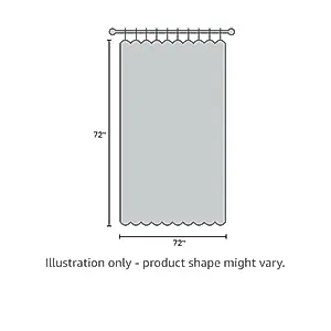 Horizon Home Essentials Modern Luxury Geometric Shower Curtain for Bathroom (White and Grey)