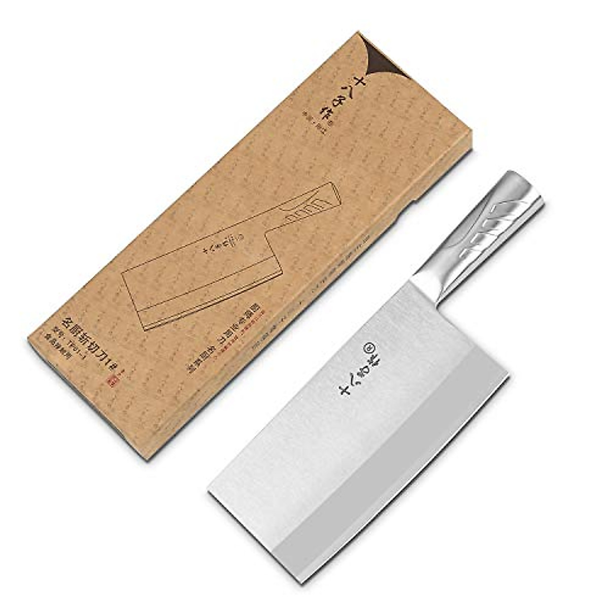 SHI BA ZI ZUO Kitchen Knife 8 Inches Versatile Butcher Cleaver Chopper Knife Slicing Meat Chopping Bones for Home Kitchen and Restaurant