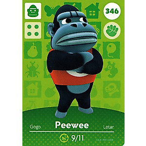 Nintendo Animal Crossing Happy Home Designer Amiibo Card Peewee 346/400 USA Version