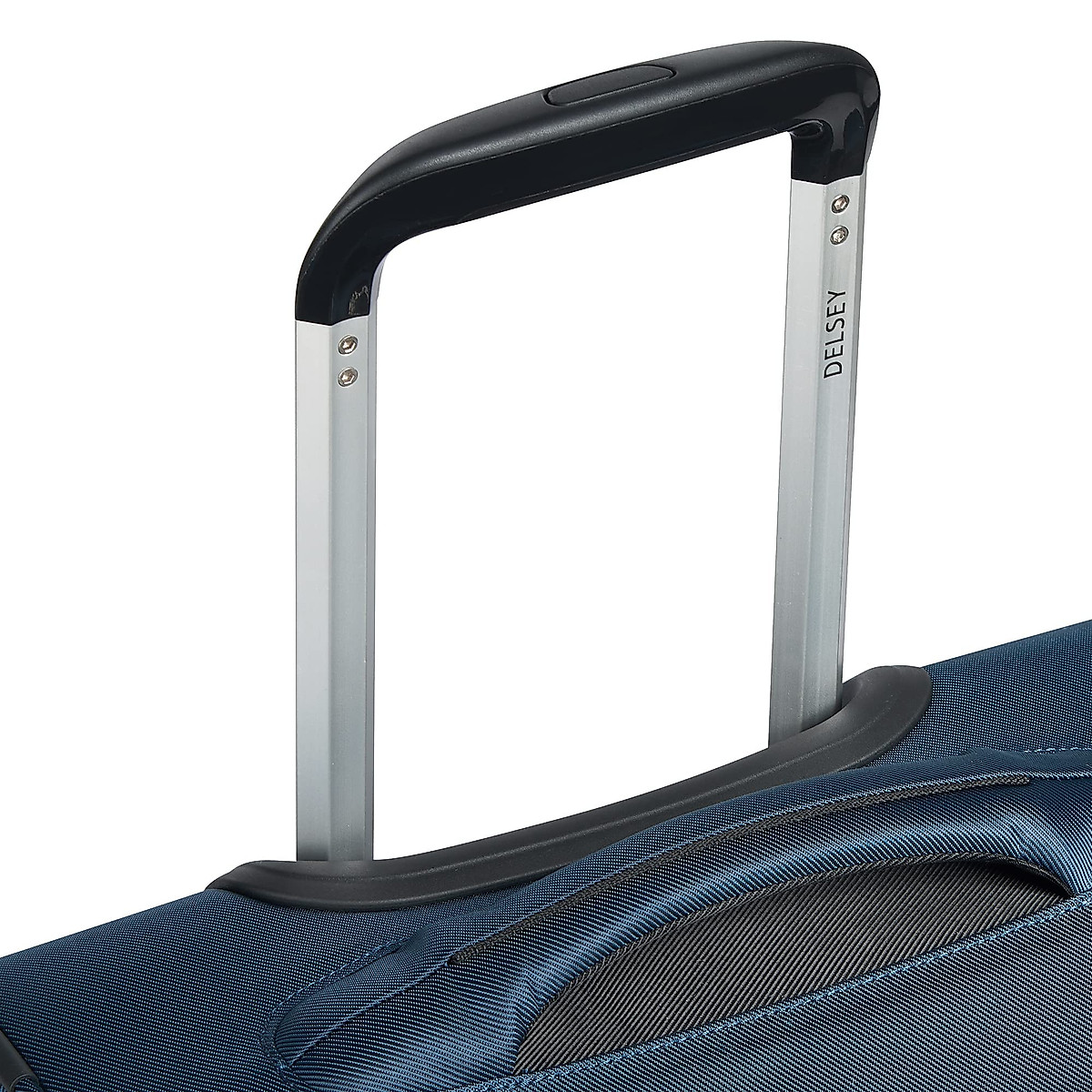 DELSEY PARIS Sky Max 2.0 Softside Expandable Luggage with Spinner Wheels 2 Piece Set, Blue (24 Inch/Duffle)