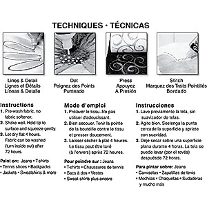 Tulip Dimensional Fabric Pack, Non-Toxic and Permanent 3D Paint for Fashion Party 20 Pack