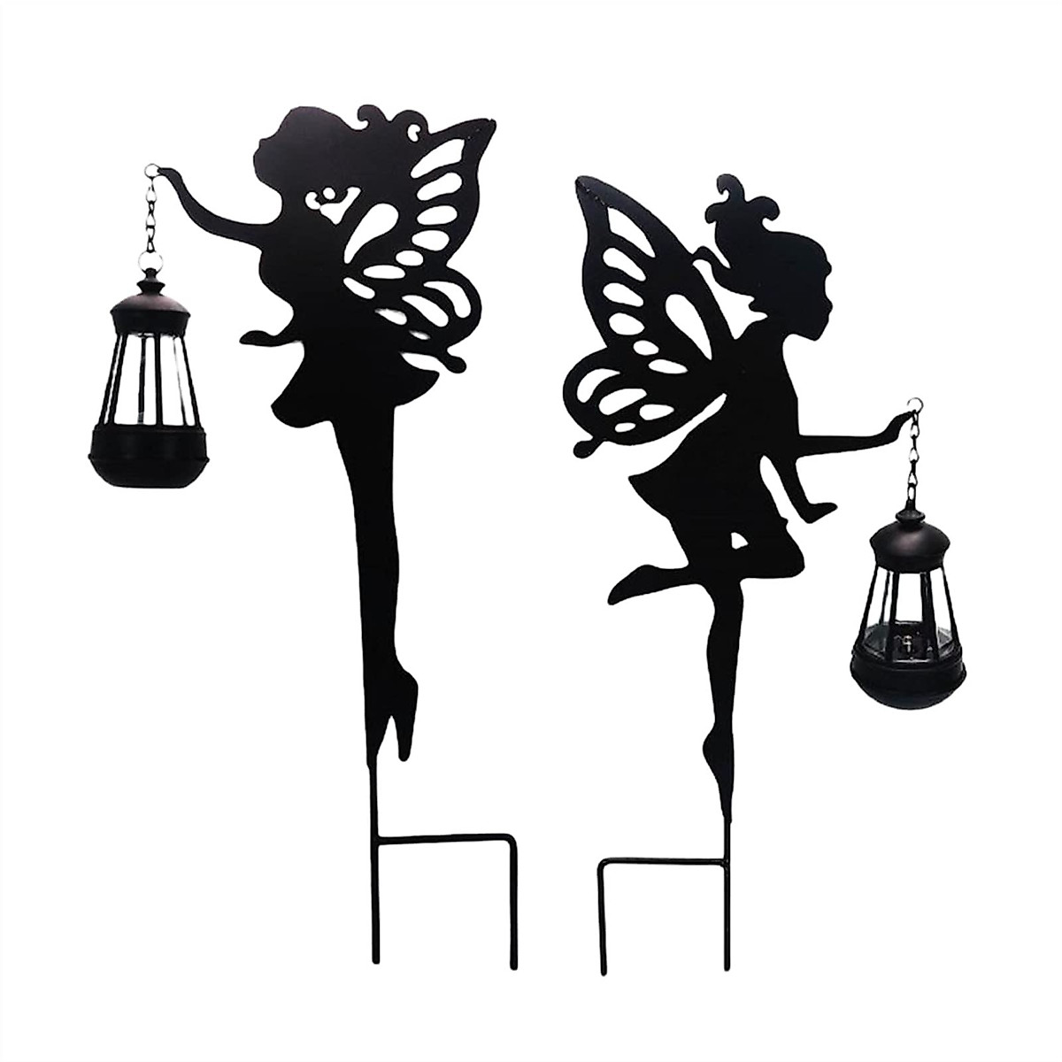 WHYSFX 2pcs LED Solar Flower Fairy Lantern Light Waterproof Outdoor Garden Lawn Stakes Lamps Yard Art for Home Courtyard Decoration Lawn lamp