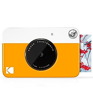 KODAK Printomatic Digital Instant Print Camera - Full Color Prints On ZINK 2x3" Sticky-Backed Photo Paper (Yellow) Print Memories Instantly