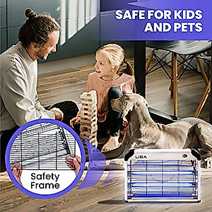 LiBa Electric Bug Zapper, Indoor Insect Killer - (2) Extra Replacement Bulbs - Fly, Mosquito Killer and Repellent - Lightweight, Powerful 2800V Grid, Easy-to-Clean, with a Removable Washable Tray.