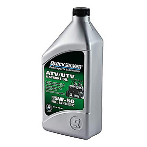 Quicksilver 8M0149407 5W-50 Full Synthetic 4-Stroke ATV/UTV Engine Oil – 1 Qt.