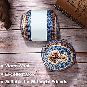 Gejoy 8 Pack Gradient Color Cotton Cake Yarn Self Striping Yarn 60% Cotton 30% Acrylic 10% Wool Multicolor Rainbow Soft Yarn for Knitting Crocheting Art Crochet Kids Adults DIY Crafts