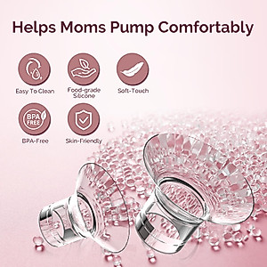 Flange Insert 10PCS 13/15/17/19/21mm for Momcozy S9/S9pro/S10/S12/S12pro/Medela/Tsrete/Spectra/Bellababy etc 24mm Wearable Breast Pump, Reduce 24mm Tunnel Down to Other Correct Size