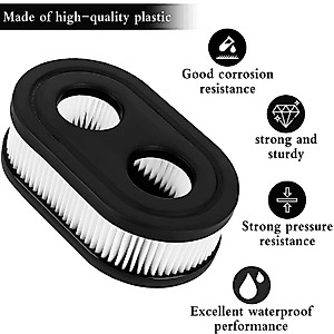 593260 Lawn Mower Air Filter 550ex 675exi 725exi Series Engines Model and More, 798452 Air Cleaner Cartridge Filter Troy Bilt TB110 TB200 TB230 Lawnmower and More (4pcs) (3)