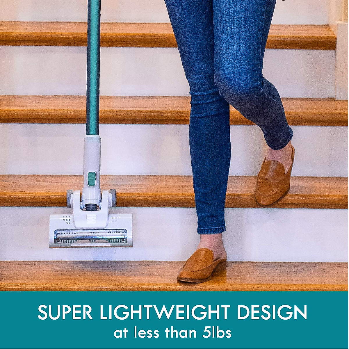 Kenmore DS4020 Cordless Stick Vacuum Lightweight Cleaner 2-Speed Power Suction LED Headlight 2-in-1 Handheld for Hardwood Floor, Carpet & Dog Hair, Green