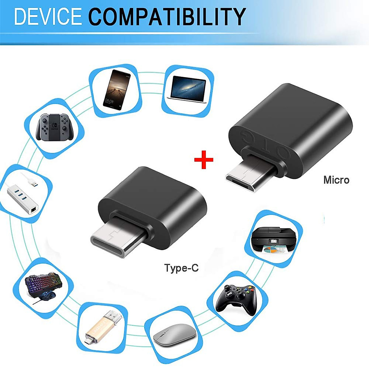leizhan USB C Thumb Drive 64GB, Type C USB Memory Stick for Samsung Galaxy S10,S9, Note 9, S8, S8 Plus,Google Pixel XL, with USB OTG Adapter Micro and Type-C USB to USB Converter