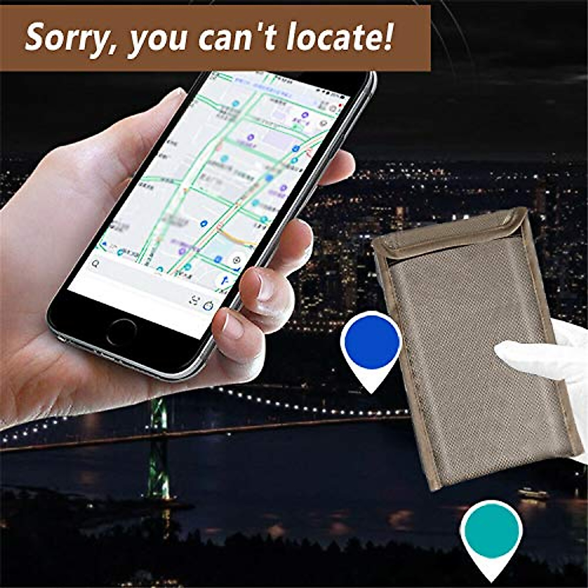 HOMERIT Cell Phone Anti-Radiation Sleeve Faraday Bag Pregnant Phone Rf Signal Shielding Blocker 5G GPS EMF RFID Signal Blocking Bag Car Key Wallet Security Pouch Privacy Protection (A), 20x10cm