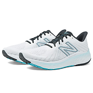 New Balance Women's Fresh Foam X Vongo V5 Running Shoe, White/Bleach Blue/Silver Metalic, 8