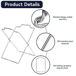 Garbage Bag Holder Frame, Stainless Steel Bag Holder Metal Foldable Trash Stand Holder for Camping Home Kitchen Countertop Trash Can