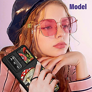 Funermei (2in1 for Samsung Galaxy S20 FE Case for Women Cute Girls Cover Skull Skeleton Goth Fun Funny Spooky Horror Gothic Design with Camera Cover + Ring Stand Funda for Galaxy S20 FE 5G Phone Case