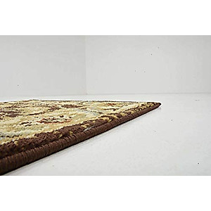 Unique Loom Voyage Collection Traditional Oriental Classic Intricate Floral Design Area Rug (2' 2 x 3' 0 Rectangular, Brown/Gold)