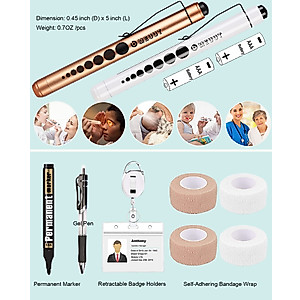 MEUUT 15 pcs Stethoscope Case Kits, Perfect Nurse Gift First Aid Kit with Stethoscope Case, Medical Scissor, Penlights with Batteries, Bandage Wraps, Badge Holders, Nurse Accessories for Nurses