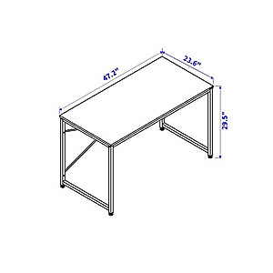Alpha Series Multipurpose Desk 1260, Oak/Black 47.2 Inch