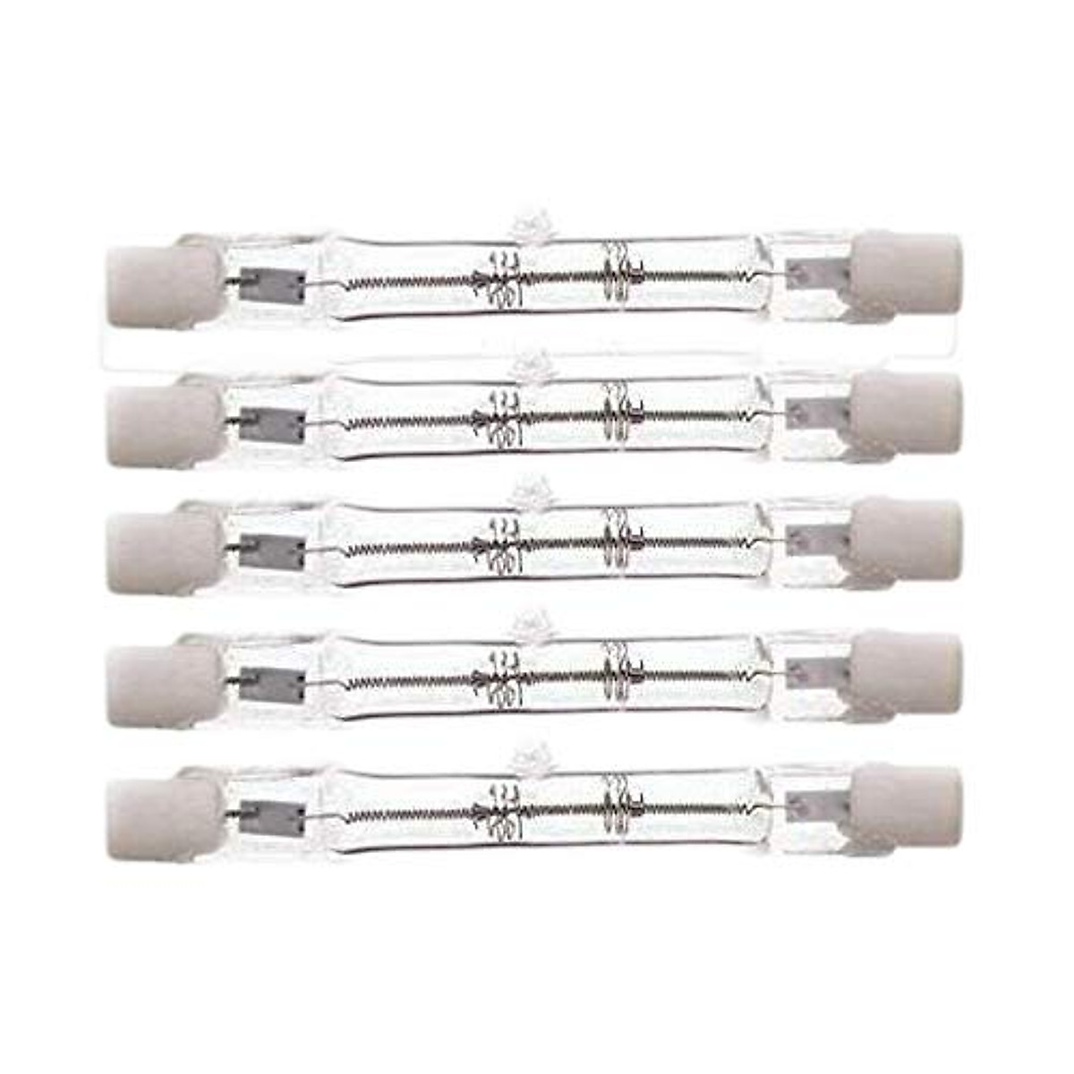 CTKcom 250-Watt 3.1-Inch T3 Halogen Bulbs(5 Pack) - J Type 78mm Double Ended 120 Volts 250 Watt T3 Halogen Bulbs R7S Double Ended Filament Flood Lights Quartz Tube Lamps 120V,5 Pack