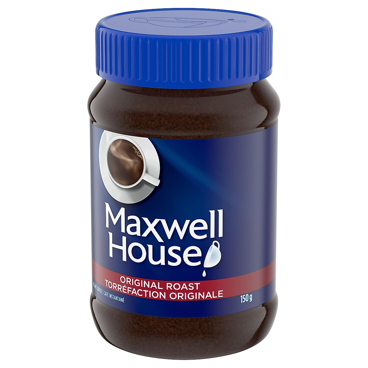 Maxwell House Original Roast Instant Coffee, 150g/5.3 oz., (Pack of 12) {Imported from Canada}