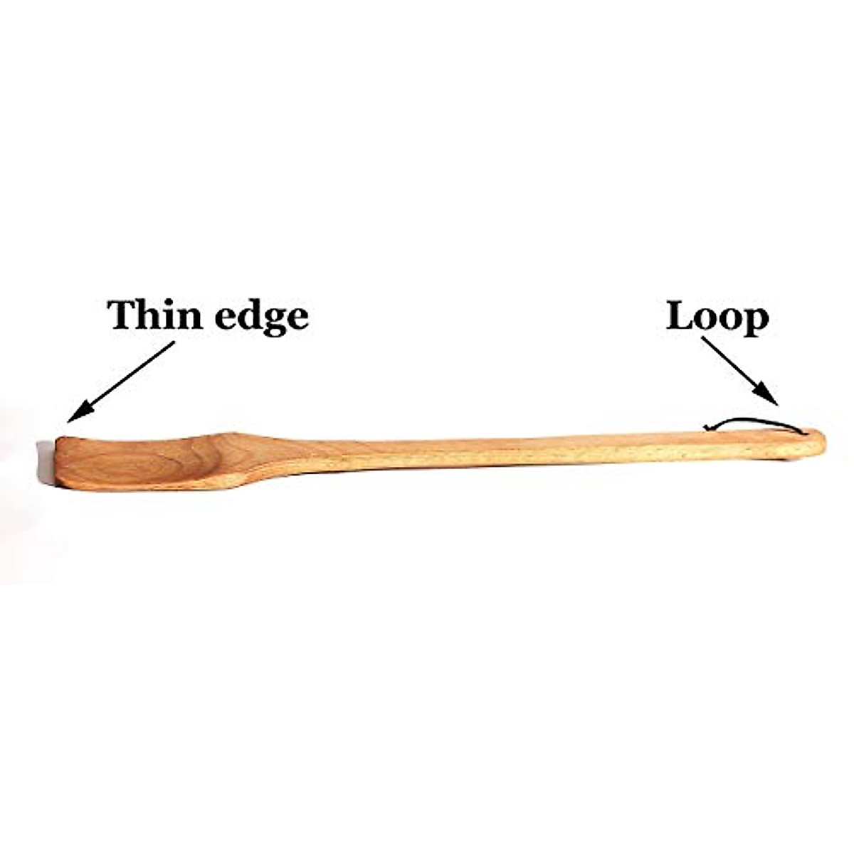 ECOSALL Large Wooden Spoon - 18-inch Heavy Duty Cajun Stir Paddle for Cooking in Big Pots & Wall Décor - Big Spoon For Brewing, Grill, Mixing, Stirring - Solid Natural Hard Wood Long Spatula.