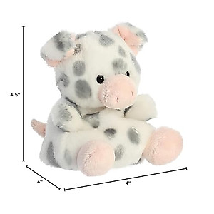 Aurora® Adorable Palm Pals™ Piggles Spotted Piglet™ Stuffed Animal - Pocket-Sized Play - Collectable Fun - White 5 Inches