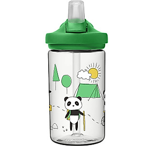 Eddy+ Kids BPA-Free Water Bottle with Straw, 14oz, Playful Pandas