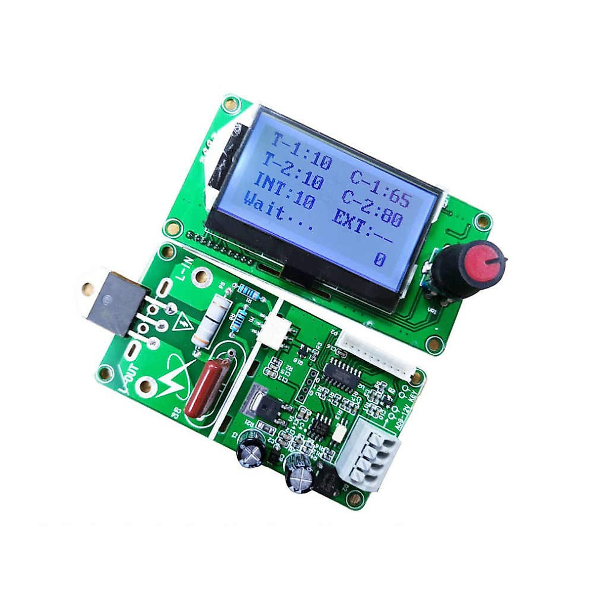 Taidacent 100/40A LCD Digital DIY Dual Pulse Spot Welder Controller for Battery Welder Transformer Controller Board Spot Welding Controller (100A)