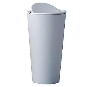 BESPORTBLE Plastic Containers 2pcs Plastic Tiny Waste Bin Desktop Mini Trash Can with Swing Lid Wastebasket Garbage Bin for Bathroom Vanity Tabletop Makeup Sponges Tissues Car Green Blue Car Trashcan