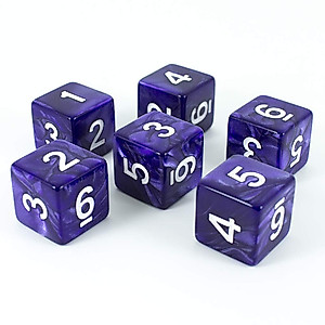 Paladin Roleplaying Purple D6 Dice Set - Pearl Effect - Set of 6
