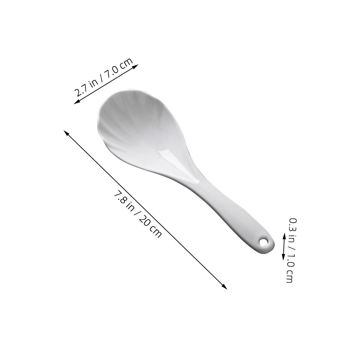 Mikinona 2pcs Rice Spoon Rice Paddle Spoon Convenient Rice Spatula Reusable Rice Paddle Compact Rice Scooper Convenient Rice Paddle Non-stick Spoons Rice Cooker White Pp Household