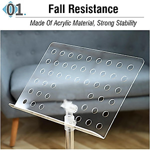 Portable Speaker Podium Stand Clear Acrylic Lecterns Height Adjustable Podium Firm and Stable Base Pulpits Speaking Lectern