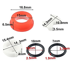 8 Pcs Pleochroic Faucet Washers Ceramic Disc Cartridges Silicon Washer Insert Turn Washers Replacement for Valve Tap, Faucet Parts