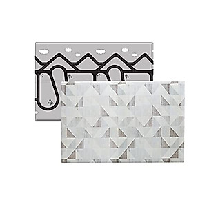 Ruggish Lulu Play Rug 4.8 x 7.0 ft - Soft Cushion Reversible Baby Kids Playmat + Interactive Play Map + Waterproof (Beige, Neutral Grey Tones)