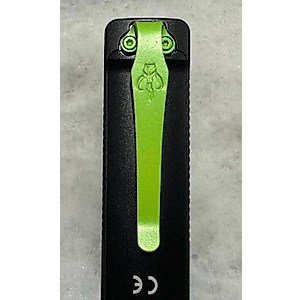 Zombie Green Titanium Deep Carry Pocket Clip For Olight Arkfeld UV Arkfeld PRO Flashlight