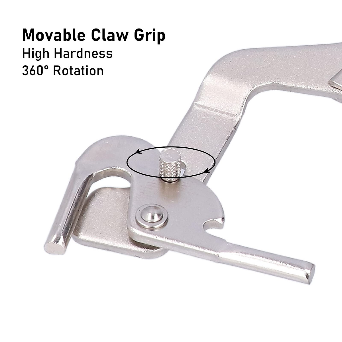 Orenic Pocket Hole Clamp, 360° Rotation Movable Claw Grip Adjustable Buckle Woodworking Clamps, Open Pliers Pocket Hole Jig Kit, Adjustable Clamps for Woodworking & Angled Holes, Woodworking Clamps