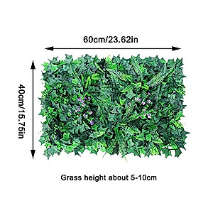 N/F Artificial Boxwood Panels Topiary Hedge Plant, Privacy Hedge Screen UV Protected Suitable for Outdoor, Indoor, Garden, Fence, Backyard and Décor