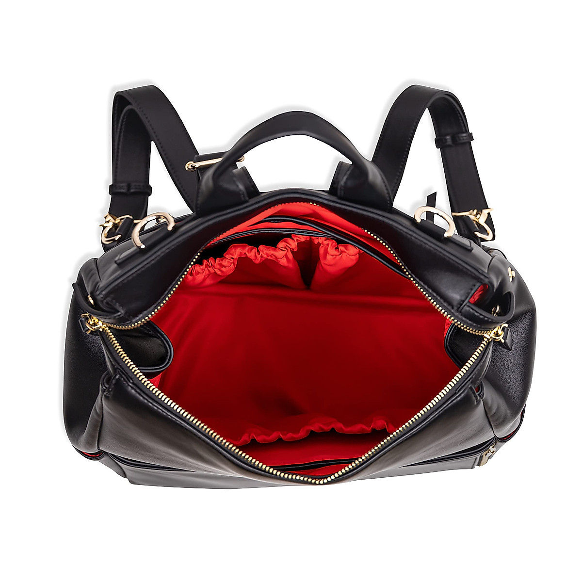 ZEPOL NEW YORK Leather Diaper Bag Backpack with Changing Pad, Stroller Straps (Leia Bag)