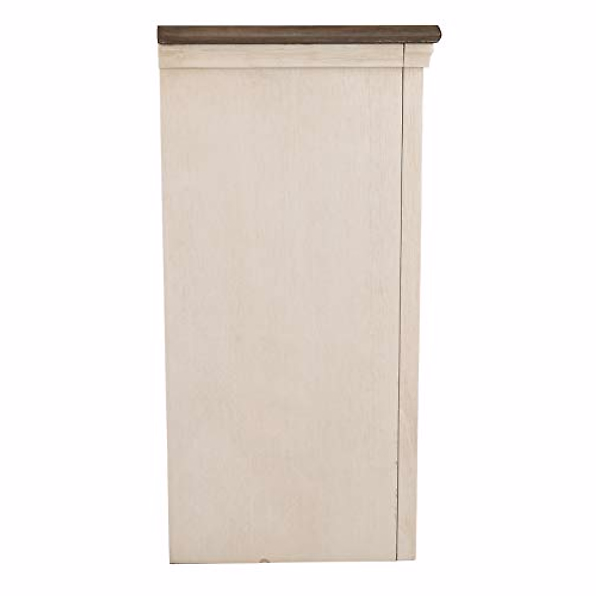 Signature Design by Ashley Bolanburg Two Tone Farmhouse TV Stand, Fits TVs up to 72", 3 Cabinets and Adjustable Storage Shelves, Whitewash