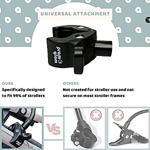 Pramglam Looky Lou Stroller Mirror - See Your Baby's Face on Stroller Walks. Stroller Accessories to Connect & Engage with Baby or Toddler in Pram or Jogging Stroller. Universal Stroller Attachment.