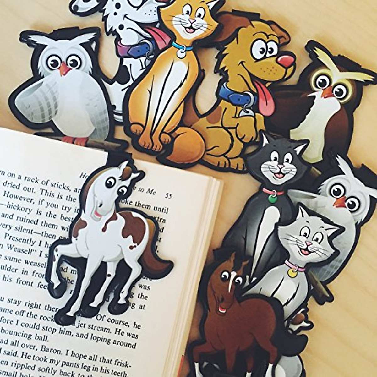 Ladybug BULK Bookmarks for Kids Girls Boys - Set of 10 Animal Bookmarks Perfect for School Student Incentives Birthday Party Supplies, Reading Incentives, Party Favor Prizes, Classroom Reading Awards!