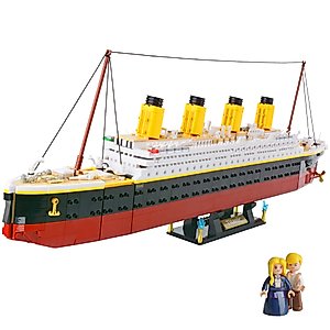 Yanscian Titanic Ship Model Building Block Brick kit Set Toy for Kids & Adults, 2401 PCS Titanic Cruise Ship Compatible Educational Construction Age 6+