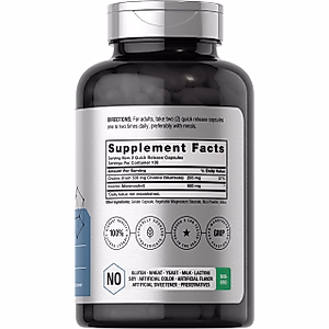 Horbaach Choline Inositol 1000mg Supplement | 200 Capsules | Non-GMO, Gluten Free