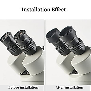 AUNMAS 2PCS Eyepiece Cover, Binocular Eye Cups Binocular Eye Cups Replacement Guard Soft Rubber 36mm Diameter Stereo Microscope Accessory for 32 36mm Stereo Microscope(Flat Angle)(KP-H2 Flat Angle)