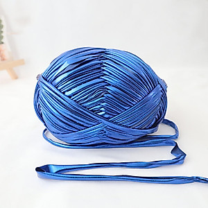 200g Metallic Yarn Crochet Knitting Needlework Weaving Fancy Thick Cloth Wool Shinny Gold Silver Purse Handbag DIY