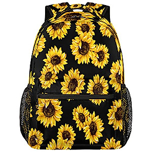 TropicalLife Backpack for School, Sunflower Backpacks with Laptop Compartment for Boys Girls Adults Teens, Lightweight Travel Bookbag for Middle School College High School Students