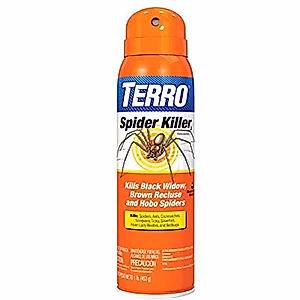 TERRO T2302-6 Spider Killer Spray for Indoors and Outdoors - Kills Spiders, Ants, Roaches, Scorpions, Ticks, Silverfish, and Other Insects