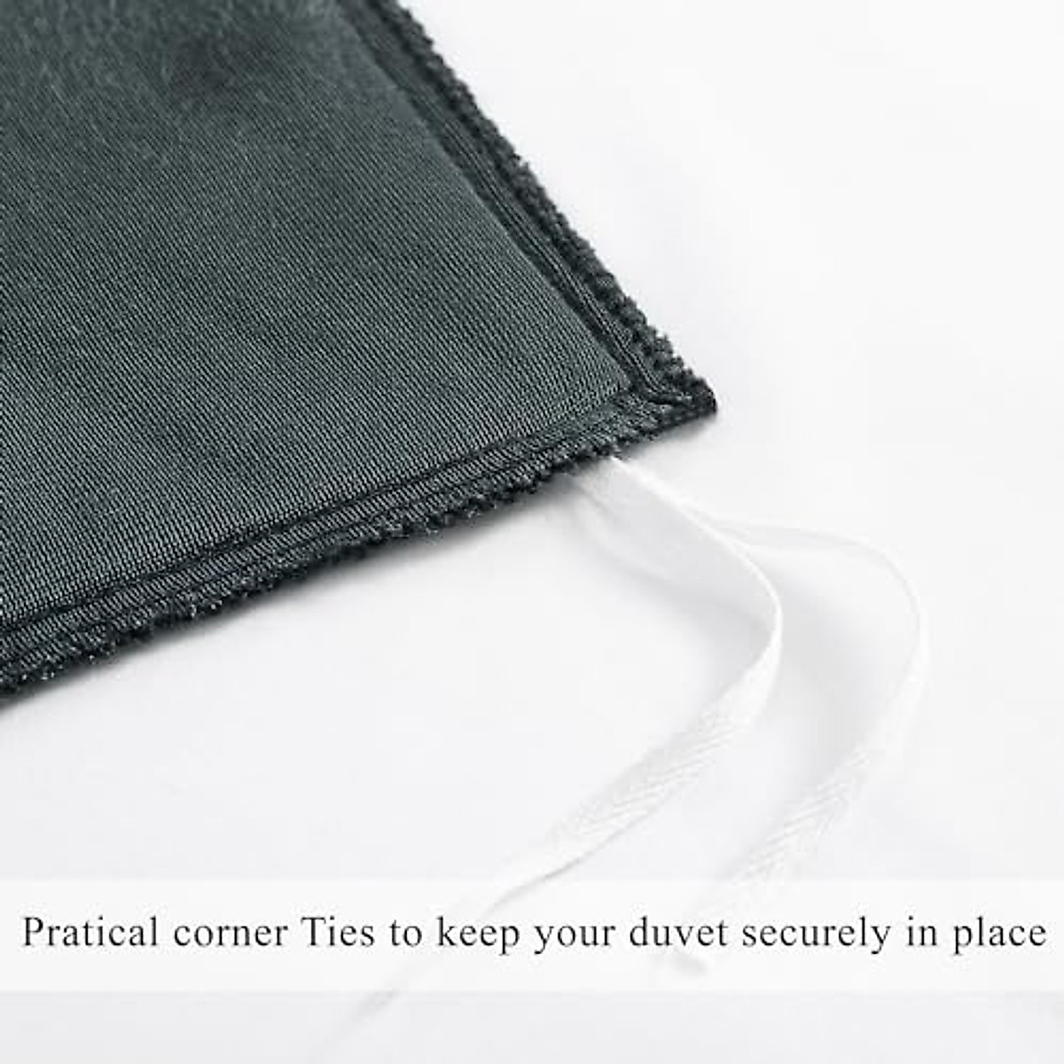 Aisbo Faux Fur Duvet Cover Queen - Fuzzy Plush Shaggy Duvet Cover Queen Size with Button Closure, Soft Fluffy Comforter Cover Set 90x90 Inches with 2 Pillow Shams for Winter, Grey