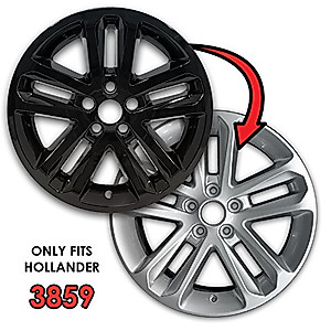 Brighter Design Set of 4 Gloss Black 5 Split Spoke 18" Wheel Skins for Ford Explorer 2011-2017