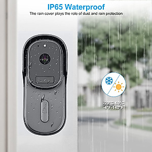 1080P WiFi Video Doorbell Camera,Work with Alexa, Google Home,Waterproof Camera with Motion Detection/Auto Light-up Chime/2-Way Audio/Night Vision Support 128G&Could Storage(Powered by Wired&Battery)